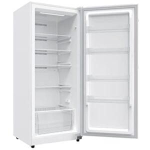 Hamilton Beach HZ4941 14 cu ft Upright Convertible Fridge/Freezer-Frost Free-Reversible Door-Removable Glass Shelves-LED Interior Light, White