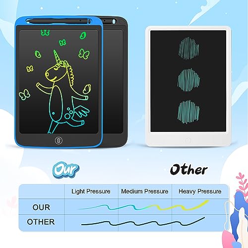 LCD Writing Tablet for Kids 10 inch 2 Packs, Doodle Board, Drawing Tablet for Toddler Girls/Boys Toys Learning Drawing Toy for 3 4 5 6 7 Years Old Kids, Dark Blue and Black