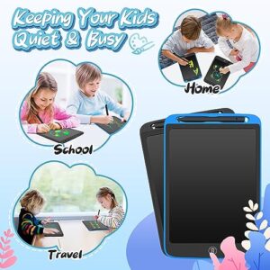 LCD Writing Tablet for Kids 10 inch 2 Packs, Doodle Board, Drawing Tablet for Toddler Girls/Boys Toys Learning Drawing Toy for 3 4 5 6 7 Years Old Kids, Dark Blue and Black