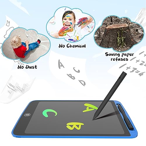 LCD Writing Tablet for Kids 10 inch 2 Packs, Doodle Board, Drawing Tablet for Toddler Girls/Boys Toys Learning Drawing Toy for 3 4 5 6 7 Years Old Kids, Dark Blue and Black