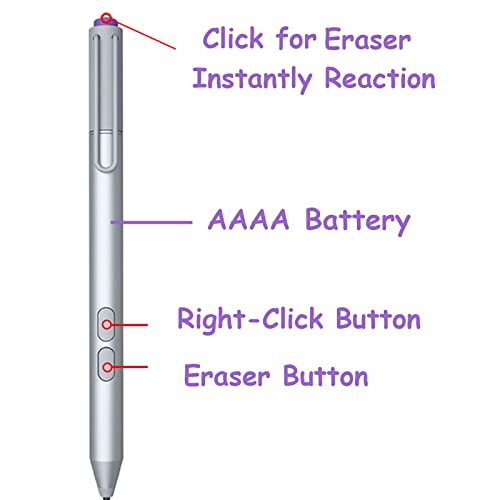 MPP Stylus Pen for Surface Pro Pen with Bluetooth 4.0. with Remote PPT Button,Compatible with Microsoft Surface Pro 9/8/7/6/5/4 Surface Laptop 2/3 Go Studio 2,1024 Pressure[180 Days Pwoer]