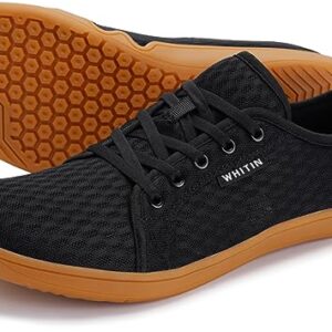 WHITIN Men's Water Shoes Quick Dry Aqua Minimalist Barefoot Sneakers Size 10.5-11 Minimus Beach Swim River Trail Hiking Kayak Fishing Black Gum 44