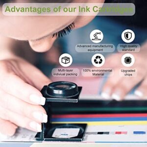 212XL Ink Cartridges Remanufactured Replacement for Epson 212 T212 Ink Cartridges for Workforce WF-2830 WF-2850 Expression Home XP-4100 XP-4105 Printer (2 Black, New Chip)