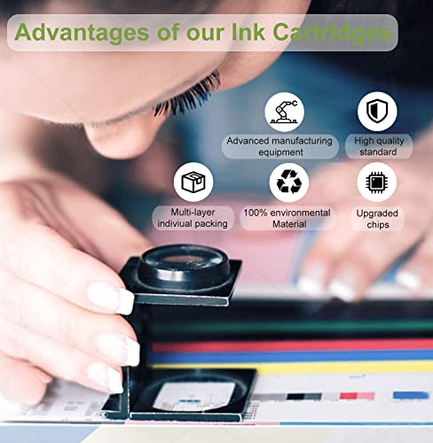 212XL Ink Cartridges Remanufactured Replacement for Epson 212 T212 Ink Cartridges for Workforce WF-2830 WF-2850 Expression Home XP-4100 XP-4105 Printer (2 Black, New Chip)