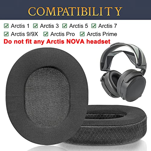 SOULWIT Cooling Gel Ear Pads Cushions Replacement for SteelSeries Arctis 1/Arctis 3/Arctis 5/Arctis 7/Arctis 9X/Arctis Pro/Arctis Prime Headset, Earpads with Noise Isolation Foam