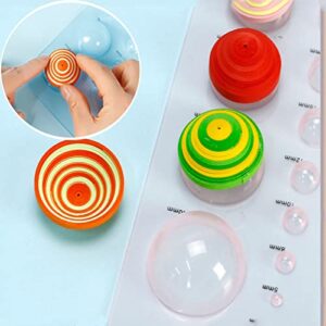 MIAO YUAN 6 PCS DIY Quilling Roll Paper Mold 3D Dome Hemisphere Mold Concave-Convex Spherical Shaper Manual Paper Card Craft Project