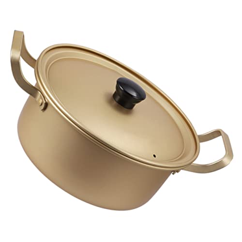 KICHOUSE Instant Noodle Pot Ramen Pot with Lid Metal Cooking Utensils Korean Pots for Cooking Soup Cooker Korean Ramen Pot with Lid Ramyun Pot Ramen Cooking Utensils Small Pot Ramen Cooker