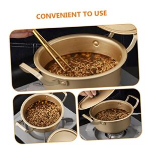 KICHOUSE Instant Noodle Pot Ramen Pot with Lid Metal Cooking Utensils Korean Pots for Cooking Soup Cooker Korean Ramen Pot with Lid Ramyun Pot Ramen Cooking Utensils Small Pot Ramen Cooker