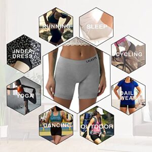 LALESTE Women's Boxer Briefs Underwear Anti Chafing Boyshort Panties for Women 4.5' Inseam Bike Shorts 5Packs