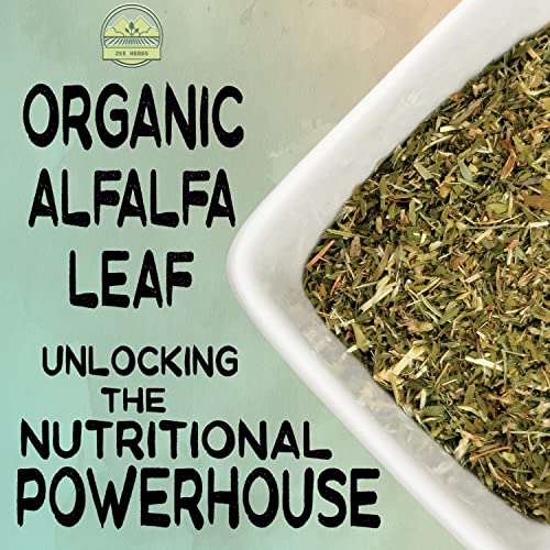 ZeeHERBS Organic Alfalfa Leaf, c/s Medicago Sativa The Nutritional Powerhouse (1 oz)