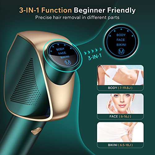 Laser Hair Removal for Women and Men, Permanent IPL Hair Removal Device with Latest Fast Flash Technology for Facial Legs Arms Hair Removal at Home Use