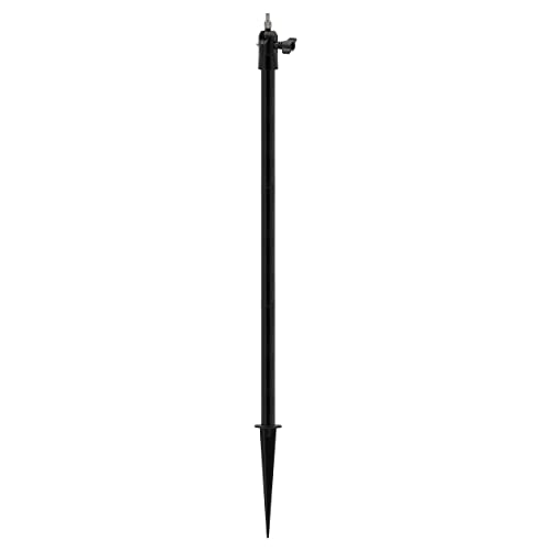 Holicfun Security Camera Ground Stake, Heavy Duty Stand Mount with Adjustable Angle and Height for Ring, Blink, Arlo, Eufy, Wyze, Google Nest, Simplisafe Cameras and Solar Panels (Black)