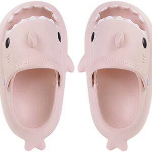 KVbabby Cloud Shark Slides for Kids Toddlers Girls Boys Novelty Open Toe Sandals Cute Shower Pillow Slippers with Thick Sole for Outdoor Indoor Pink 7-7.5 Toddler