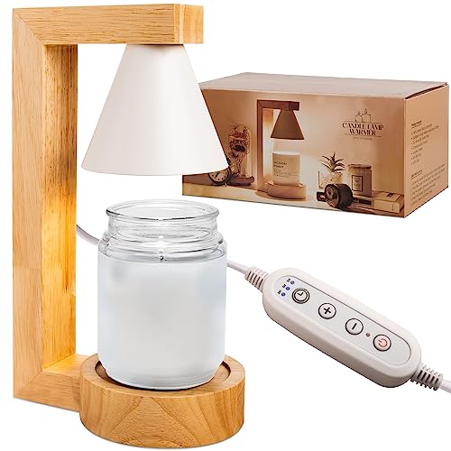 RPXLIFE Candle Wax Warmer Lamp, Candle Warmer Lamp, Lamp Candle Warmer Electric, Candle Light Warmer, Gifts for Mom, Bedroom, Home Decor. Dimmable Candle Warmer Lamp with Timer and 2 50w Bulbs