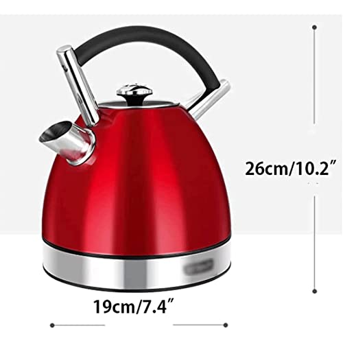 Water Boiler 1.7L/59.8OZ Electric Kettle, 1800W Safe and Fast Heating Design Hot Water Boiler, Large Mouth Design Tea Kettle, Red Fast Heating