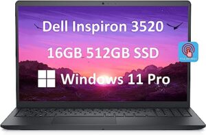 dell inspiron 15 3000 3520 15.6" fhd touchscreen (intel 4-core i5-1135g7, 16gb ram, 512gb pcie ssd, uhd graphics) business laptop, wva anti-glare, numeric keypad, webcam, wi-fi, win 11 pro