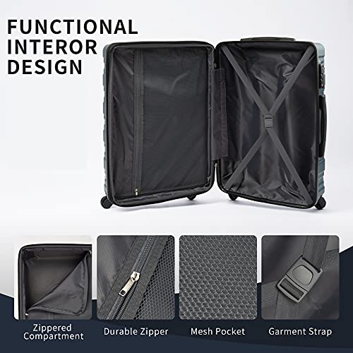 Merax Luggage Sets 3 piece Carry on Luggage Suitcase Sets of 3, Hard Case Luggage Sets Clearance Expandable