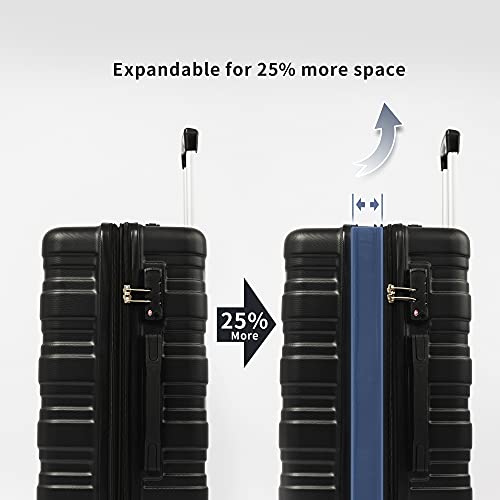 Merax Luggage Sets 3 piece Carry on Luggage Suitcase Sets of 3, Hard Case Luggage Sets Clearance Expandable