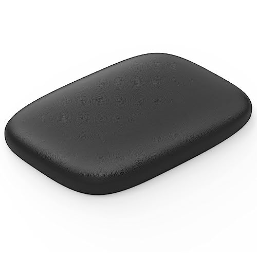 HONKID Elbow Rest for Desk, Ergonomic Cooling Gel Wrist Rest Pad with PU Leather Surface, Armrest Pad Relieve Wrist Elbow Pain for Office, Home and Games, Non-Slip, Parallelogram (1 PC, Black)