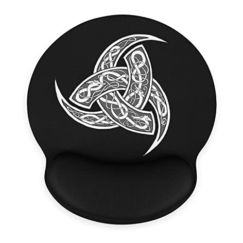 SEPTYK Norse Viking Goddess Wiccan Pattern Ergonomic Mouse Pad with Wrist Support Rest Gel Non-Slip Rubber Base Mousepad for Computer Laptop Home Office Gaming Pain Relief