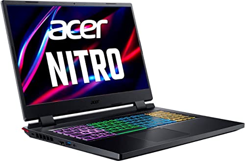 acer Nitro AN517 Gaming Laptop Intel 12th Gen 12 Core i5-12500H (Beats i7-11800H) 16GB 512GB SSD 17.3in Full HD HDMI NVIDIA GeForce RTX 3050 Win 11 (AN517-55- Renewed)