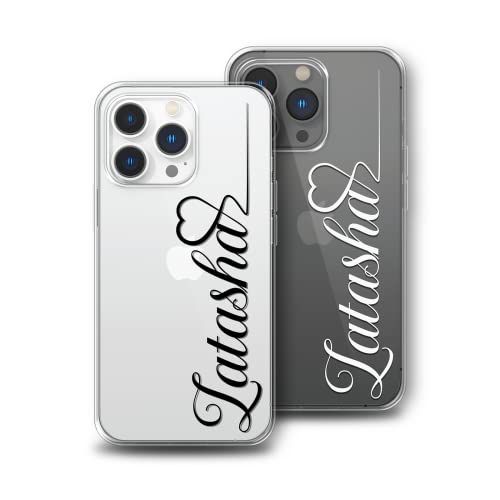 Custom Phone Case for iPhone 11 12 13 14 Pro Max Mini x/xr/xs Personalized Name case, Shockproof Protective Handwritten Style Clear Phone Cover Design Your Own Customized Case for Birthday Friend