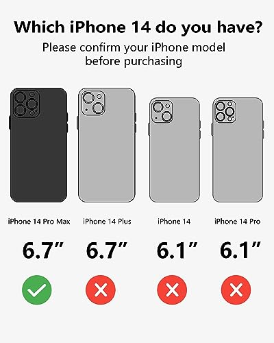 SCORPIFY iPhone 14 Pro Max Case for Magnetic Clear Design, [Non Yellowing] Phone Cover for Men Women, with Tempered Glass Screen+Camera Lens Protector, [Compatible with MagSafe] Slim Bumper, Clear