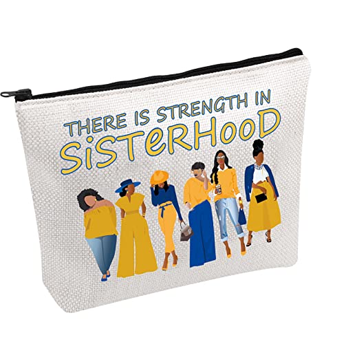 PWHAOO Sigma Gamma Rho Sorority Gift Sorority Cosmetic Bag There Is Strength In Sisterhood Cosmetic Bag (STRENGTH IN SISTERHOOD Sigma B)