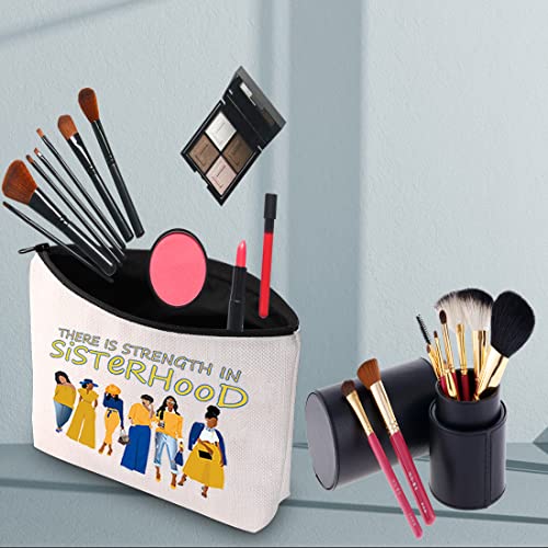 PWHAOO Sigma Gamma Rho Sorority Gift Sorority Cosmetic Bag There Is Strength In Sisterhood Cosmetic Bag (STRENGTH IN SISTERHOOD Sigma B)