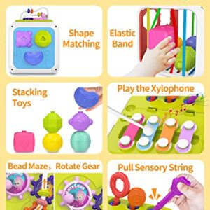 kecristv 7-in-1 Baby Sensory Montessori Toys for 1 Year Old, Toddler Toys for 1 2 Year Old Boys Girls Birthday Gifts, Baby Toys 6 to 12 Months, Multifunction Learning Education Preschool Toys