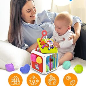 kecristv 7-in-1 Baby Sensory Montessori Toys for 1 Year Old, Toddler Toys for 1 2 Year Old Boys Girls Birthday Gifts, Baby Toys 6 to 12 Months, Multifunction Learning Education Preschool Toys