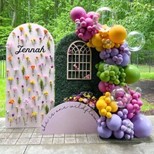 dumilla olive green balloon garland arch kit retro rose red lemon lavender yellow 172pcs party decorations for colorful garden spring summer birthday housewarming carnival safari anniversary