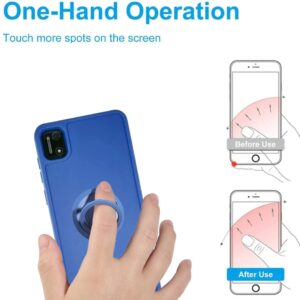 jioeuinly Cloud Stratus C7 Case Compatible with Cloud Mobile Stratus C7 Phone Case Cover [with Tempered Glass Screen Protector][Speaker Transfer Design] Blue