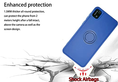 jioeuinly Cloud Stratus C7 Case Compatible with Cloud Mobile Stratus C7 Phone Case Cover [with Tempered Glass Screen Protector][Speaker Transfer Design] Blue