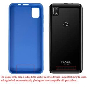 jioeuinly Cloud Stratus C7 Case Compatible with Cloud Mobile Stratus C7 Phone Case Cover [with Tempered Glass Screen Protector][Speaker Transfer Design] Blue