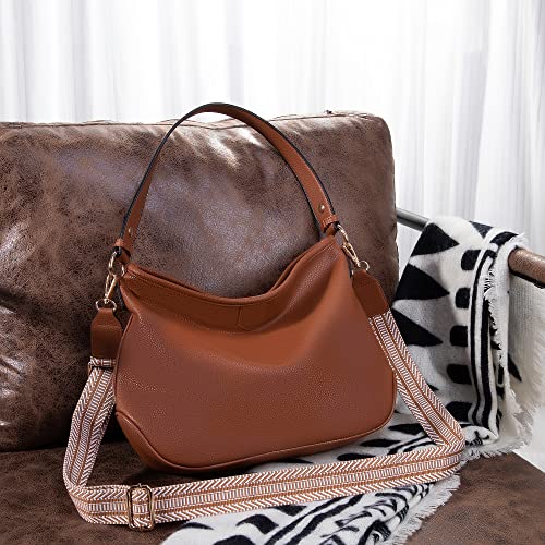 Montana West Hobo Bags for Women Purses and Handbags Top Handle Shoulder Bags with Adjustable Guitar Strap MWC-085BBR