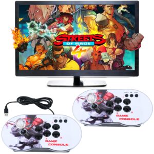 arcade game console pandora box built in 10000 retro games 4k hdmi 64g 2 player game emulator console joystick with trackball no network plug and play tv video jame gamepad support multiple emulators