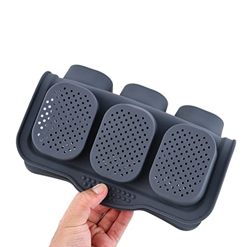 Mini Baguette Pan Silicone Bread Pan 8 Grid Silicone Baguette Baking Tray Non Stick Perforated Pan Cake Baking Mould French Bread Molds Kitchen Baking Tools (b)