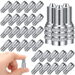 bbto 32 pcs double seal valve stem cap inflate tire valve caps flow through tires air cap metal valve cap for high pressure truck car rv semi bus tires for van trailers semi trailer boats