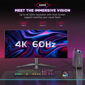 KAMRUI [Gaming PC Mini PC 32GB RAM 512GB SSD with AMD Ryzen 7 5800U, Mini Computer Small Form Factor Desktop Computer, Micro PC AMR5 Support 3 Mode PERF Switch, RGB Light, Upgrade Capacity, 4K UHD