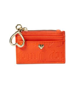 juicy couture pile on card case red orange one size