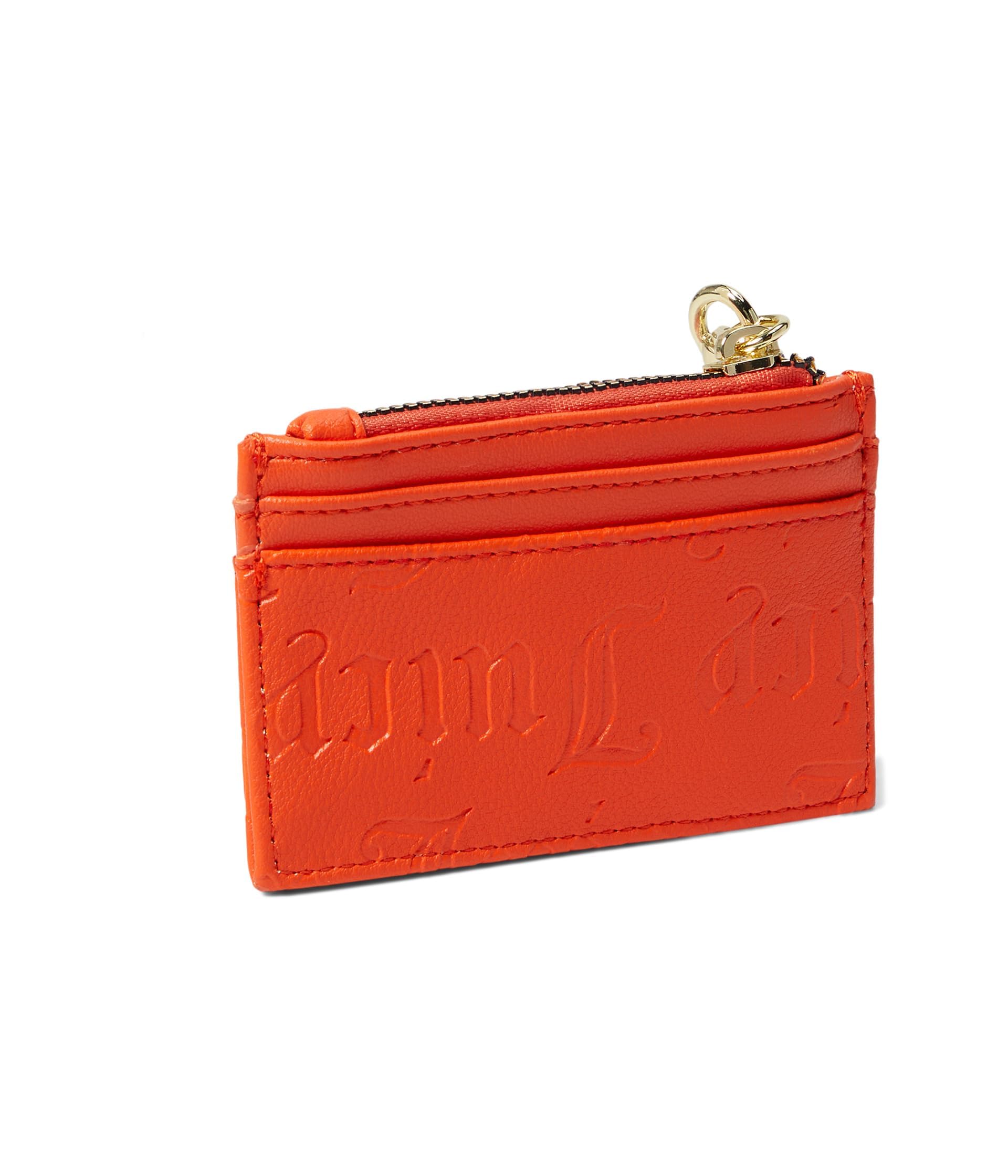 Juicy Couture Pile On Card Case Red Orange One Size