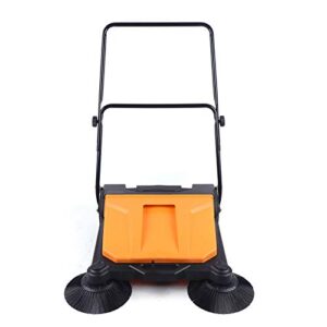 konkenie 26" industrial hand push sweeper large area floor pavement street sweeping tool for indoor outdoor use