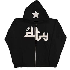 fantasygears y2k full zip up hoodie women men vintage goth emo jacket grunge oversized clothes sweatshirts streetwear