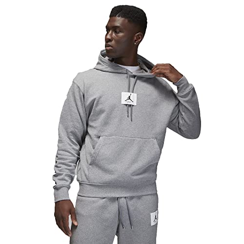 Jordan Flight Fleece Men's Pullover Hoodie Size - Large Heather Grey