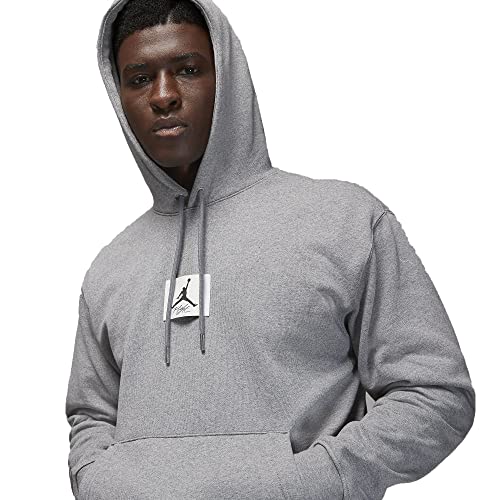 Jordan Flight Fleece Men's Pullover Hoodie Size - Large Heather Grey