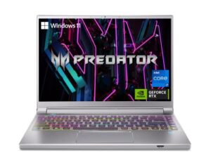 acer predator triton 14 gaming/creator laptop | 13th gen intel i7-13700h | nvidia geforce rtx 4070 | 14" mini led 250hz g-sync display | 16gb lpddr5 | 1tb pcie gen4 ssd |wifi 6e | pt14-51-7979, silver