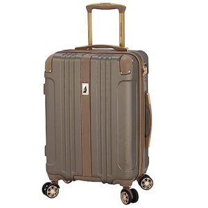 london fog northbridge expandable hardside spinner bronze, carry-on 20-inch