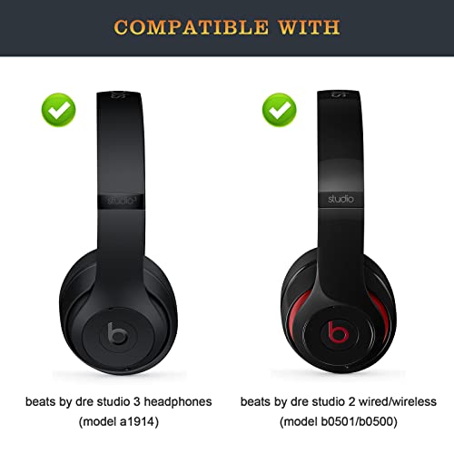 Studio 3 Wireless Headband as Same as The OEM Replacement Arch Band Studio3 Parts Accessories Compatible with Beats by Dr. Dre Studio 3/A1914 Studio 2 Wired/Wireless Headphones (Matte Black)