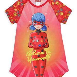 INTIMO Miraculous: Tales of Ladybug & Cat Noir Girls' Nightgown Sleep Pajama Shirt (4/5)